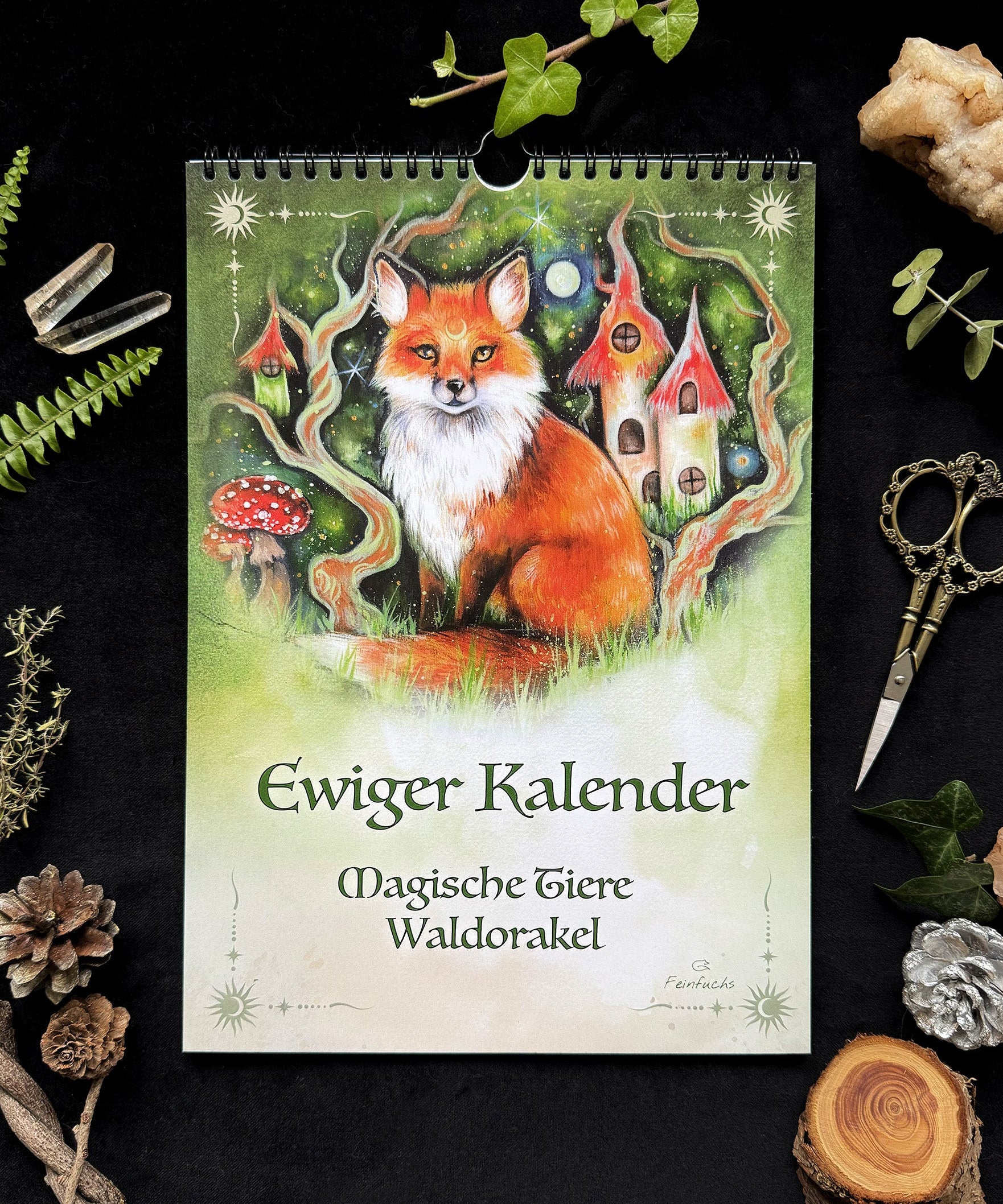 Ewiger Kalender “Magische Tiere – Waldorakel”, universeller Kalender ...